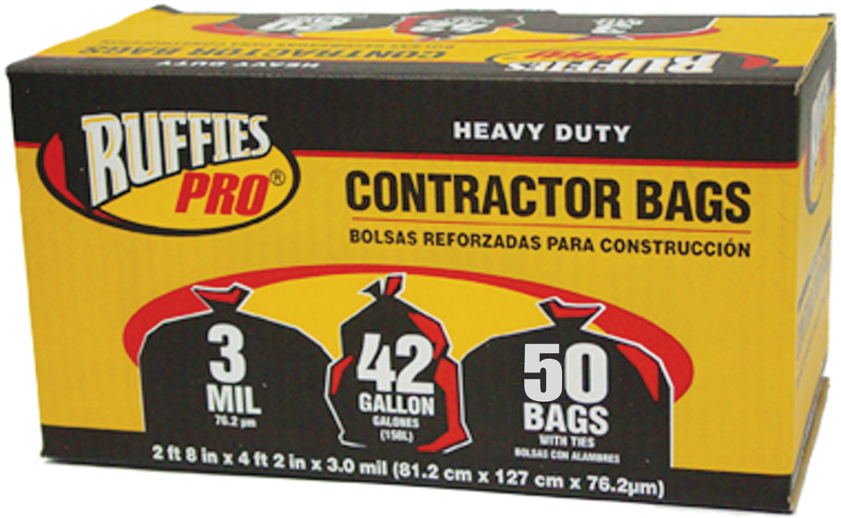 Berry Plastics Ruffies 42-Gallon Black Contractor Bags - Cleveland, OH ...
