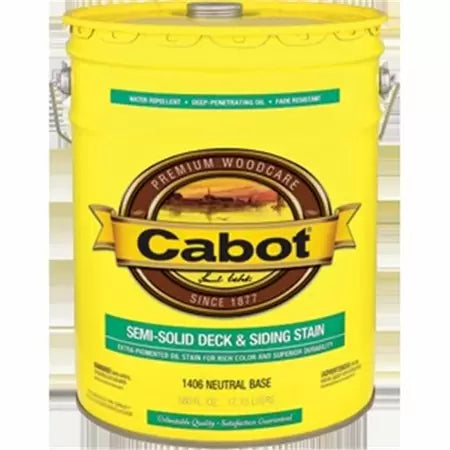 Cabot® Semi-Solid Deck & Siding Stain Neutral Base 5 Gallon (5 Gallon ...