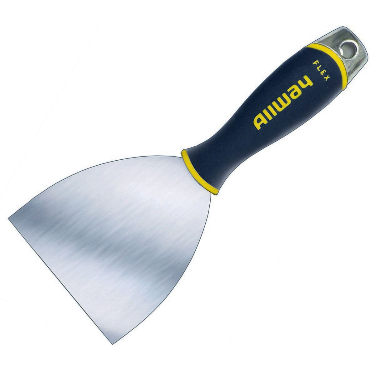 Allway 4″ Flex, Soft Grip, Tape Knife, Hammer End, Carbon Bl, Labelled ...