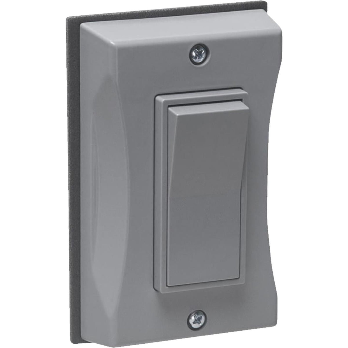 Bell Single Gang Vertical Mount Gray Weatherproof Outdoor Rocker Switch ...